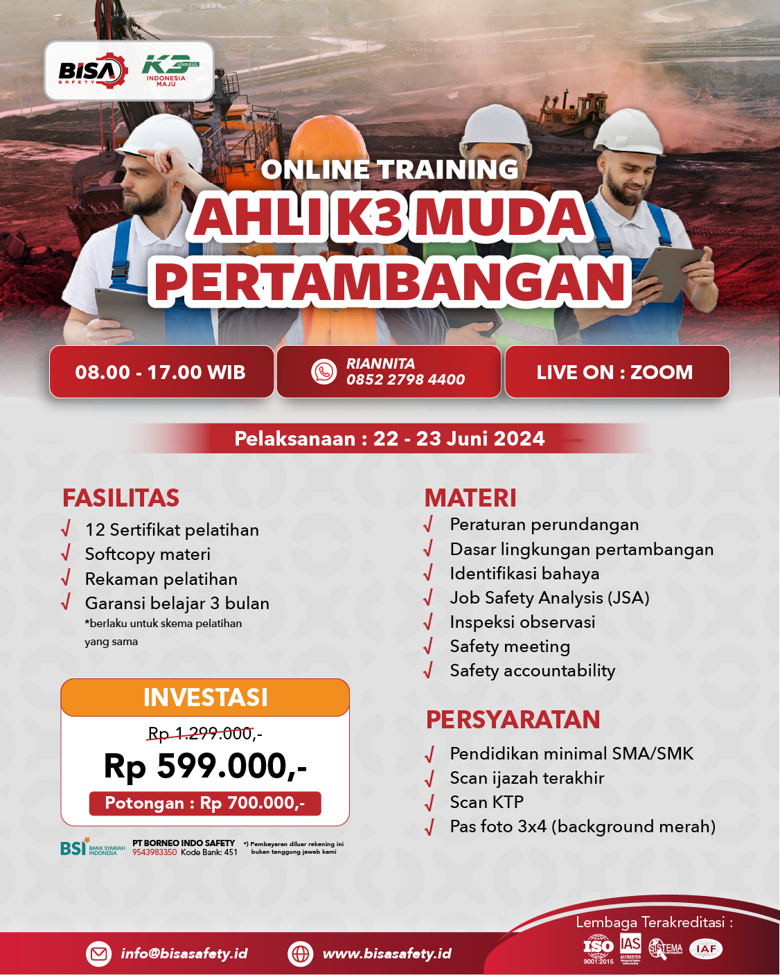 Jadwal Pelatihan - Bisasafety