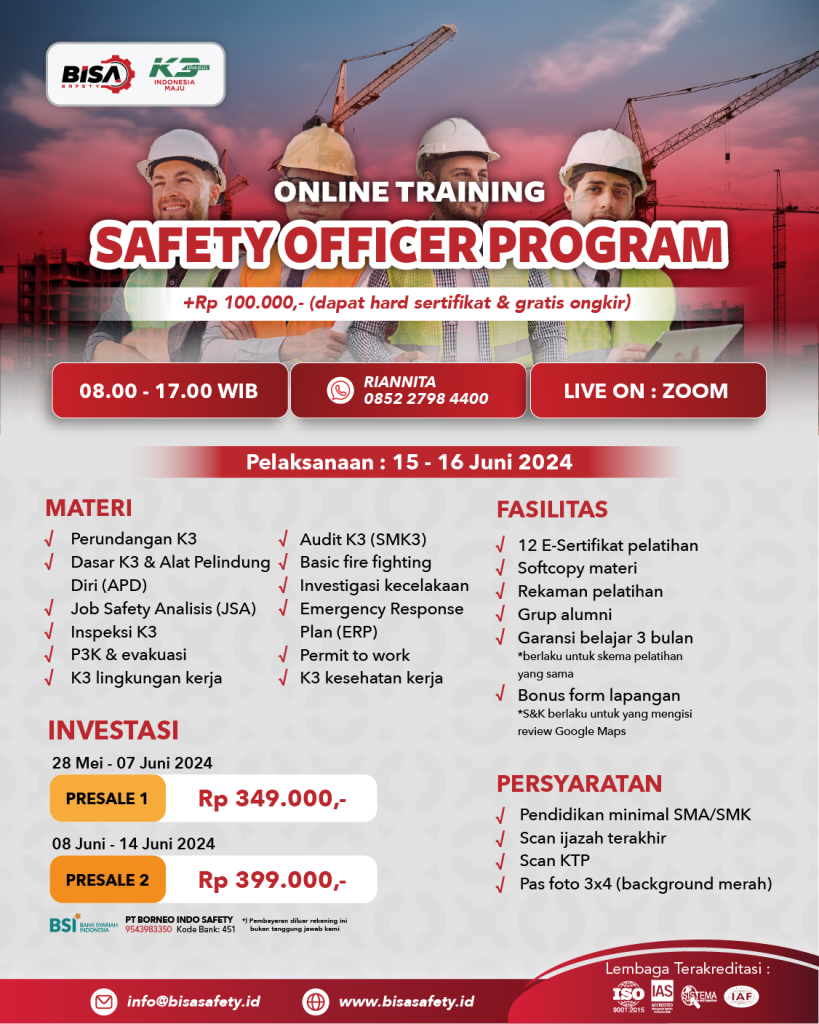 Jadwal Pelatihan - Bisasafety