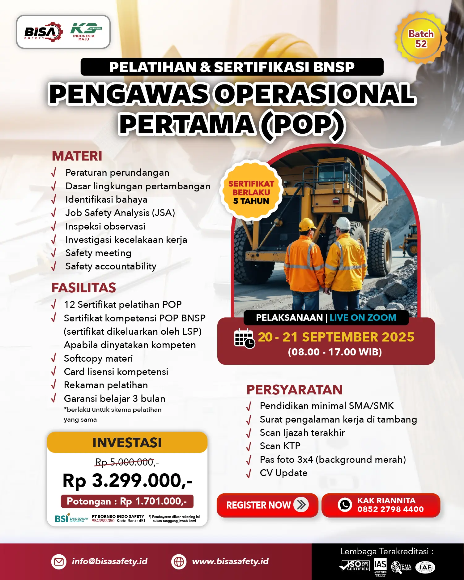 Sertifikasi POP BNSP Online | Jadwal & Biaya Pelatihan POP